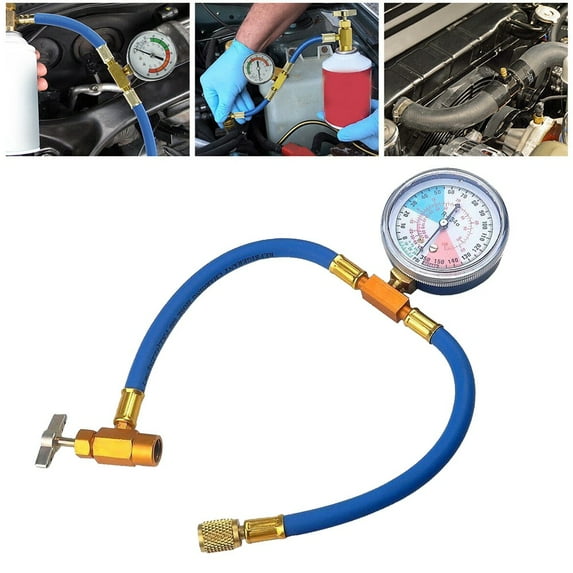 R134A R12 R22 Car Air Conditioning Recharge Measuring Kit Hose Gas ...