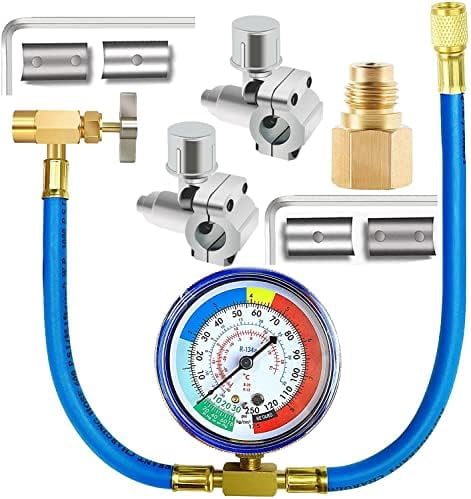 R134A Refrigerator Freon Recharge Hose Kit, R134A AC Refrigerant ...