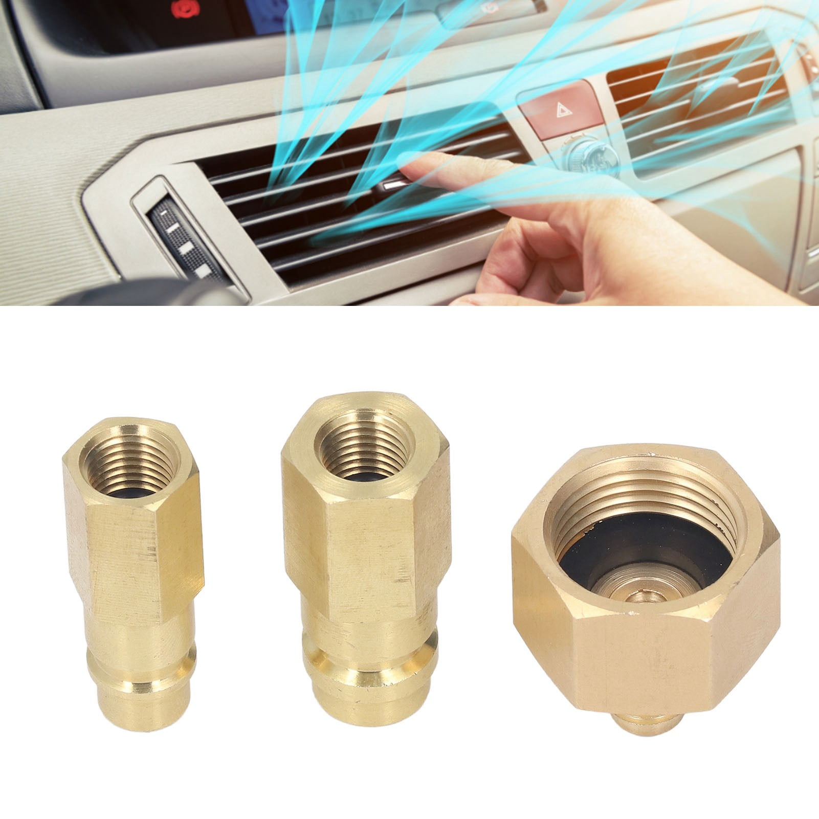 R134A Retrofit Adapter Set, Durable Connectors For Car AC Service ...