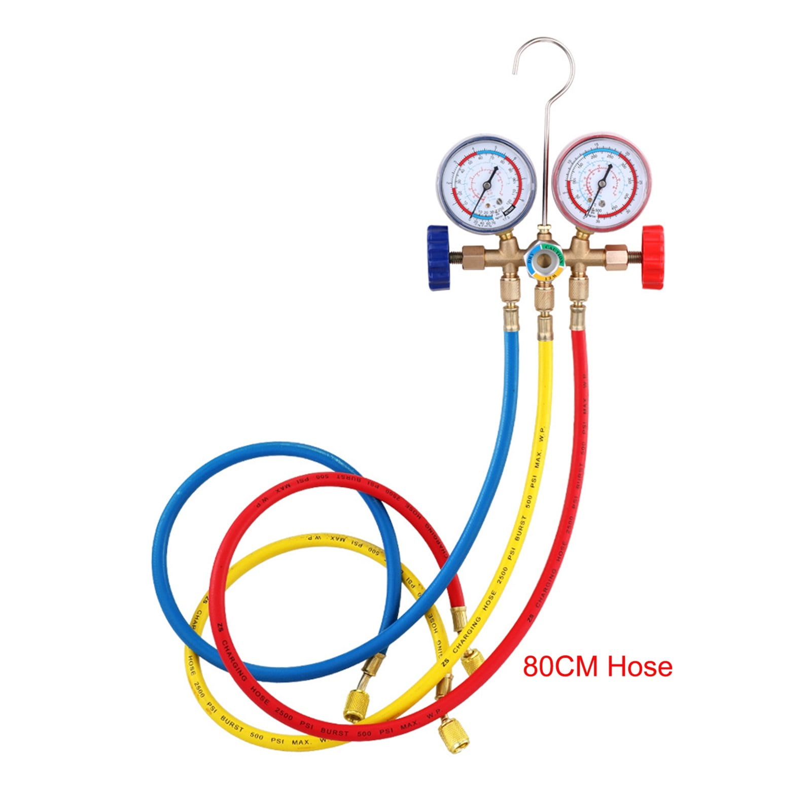 R134a 3 Way AC Diagnostic Manifold Gauge Set For Freon Charging, Fits R12 R22 R-404A R-134a ...