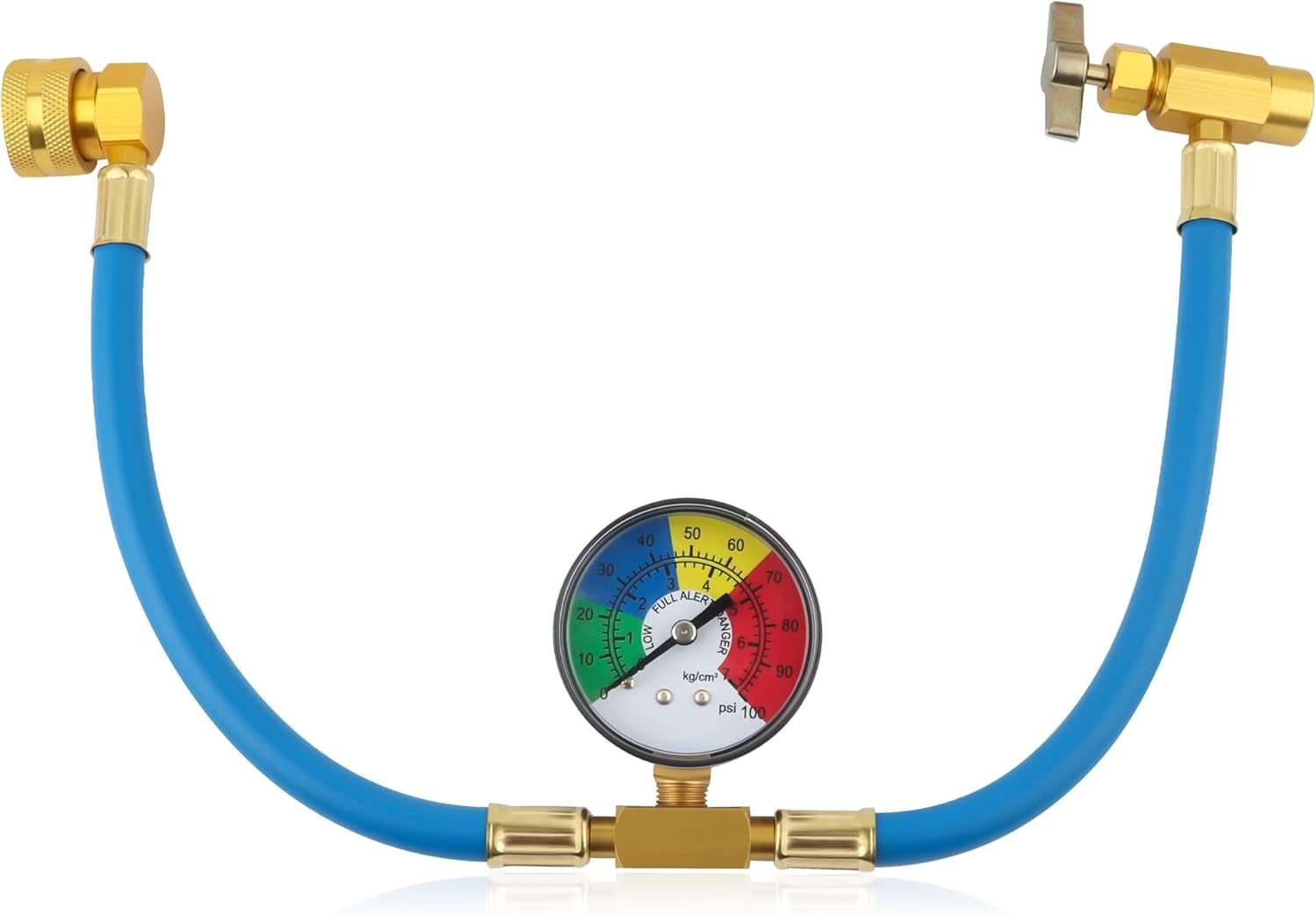 R134a AC Refrigerant Recharge Hose with Gauge Kit,1/2" Can Tap R134a ...