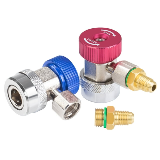 R134a Auto Air Conditioning Quick Coupler Adapter Set, High & Low ...