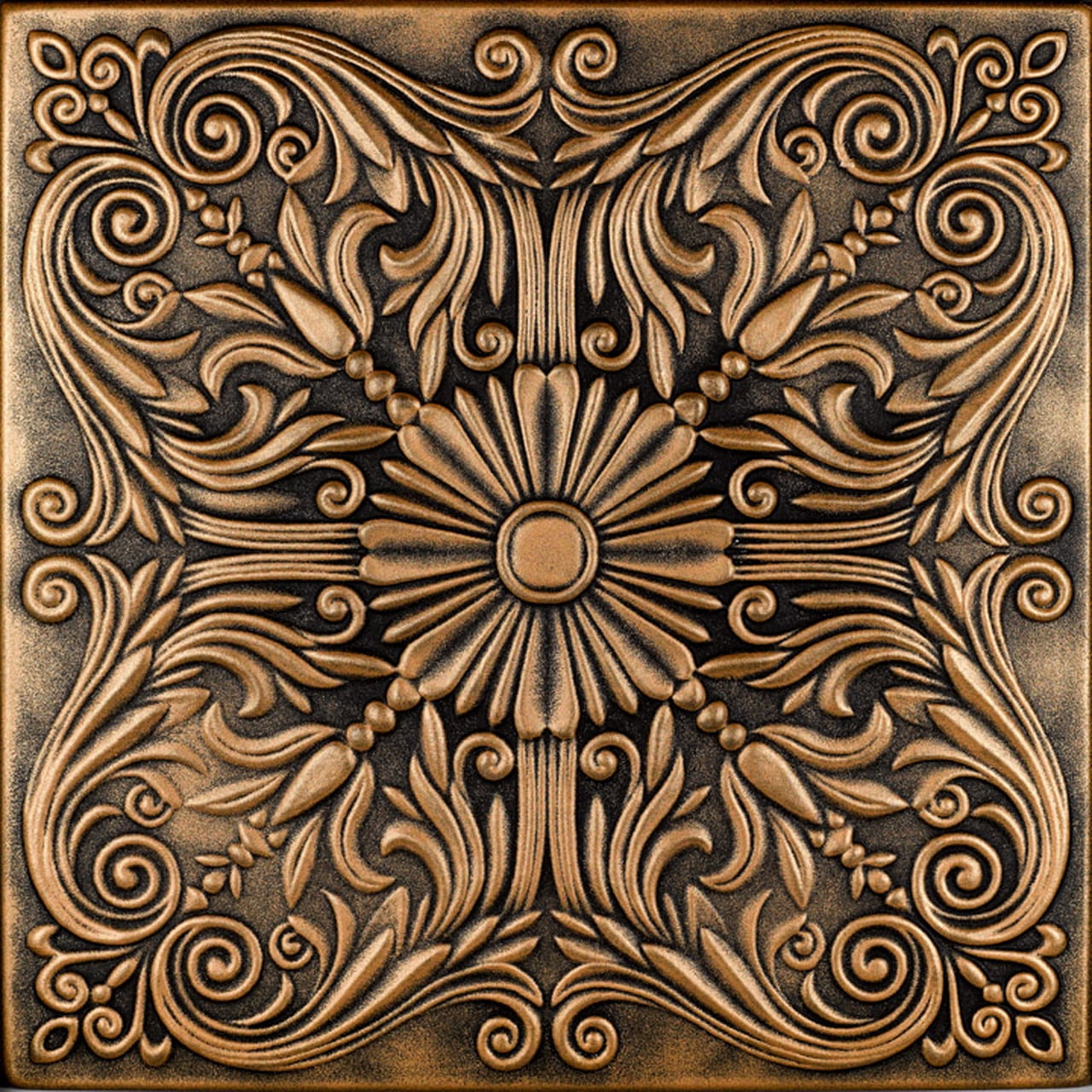 R139 - Spanish Silver Foam Glue-up Ceiling Tile in Antique Gold (259.2 ...