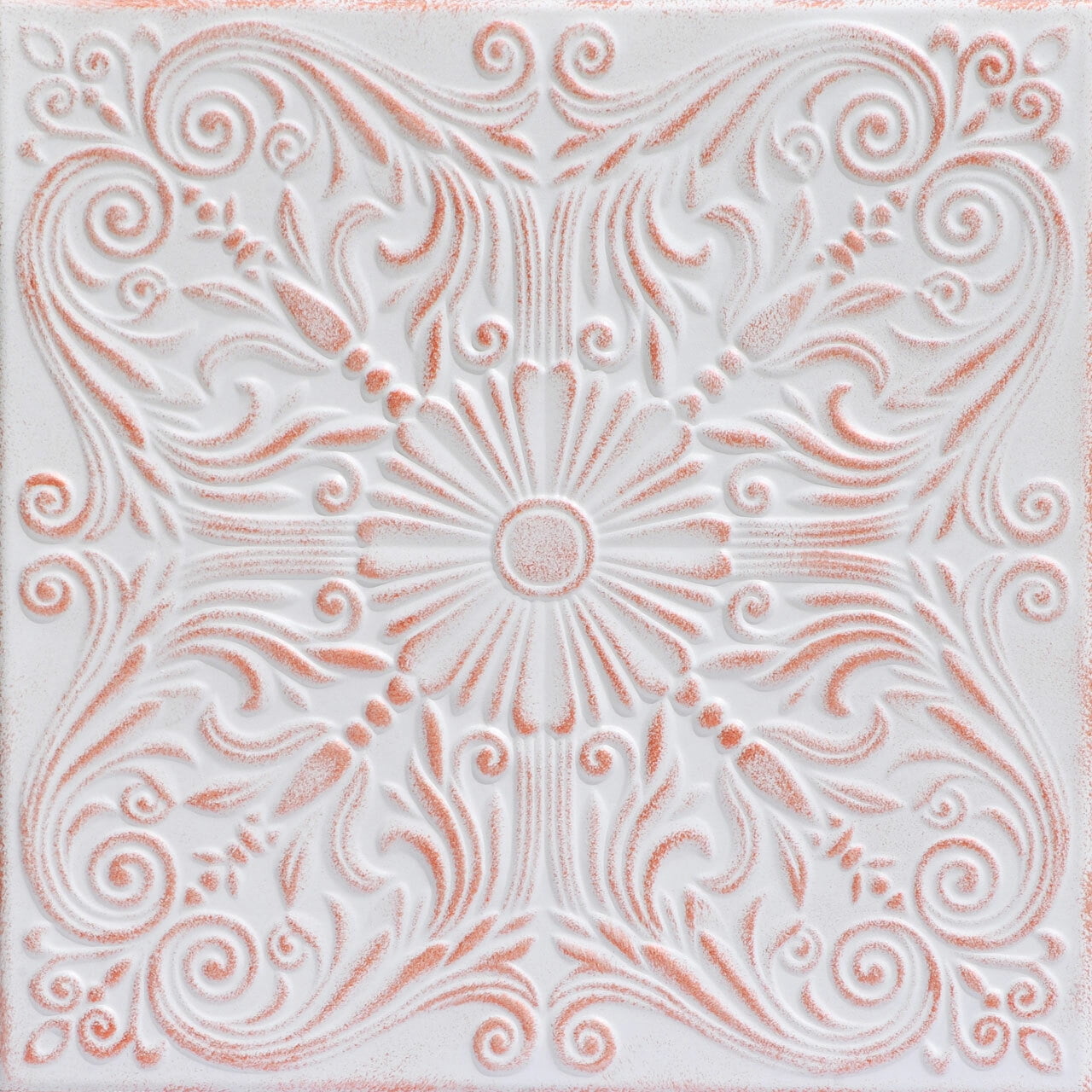 R139 - Spanish Silver Foam Glue-up Ceiling Tile in White Washed Copper ...