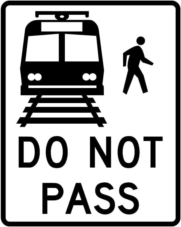 R15-6A Do Not Drive On Tracks Sign - Large 24 x 30 Inches - Highly ...
