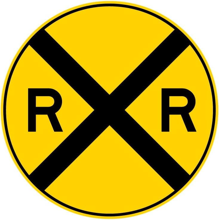 R15-6A Do Not Drive On Tracks Sign - Large 24 x 30 Inches - Highly ...