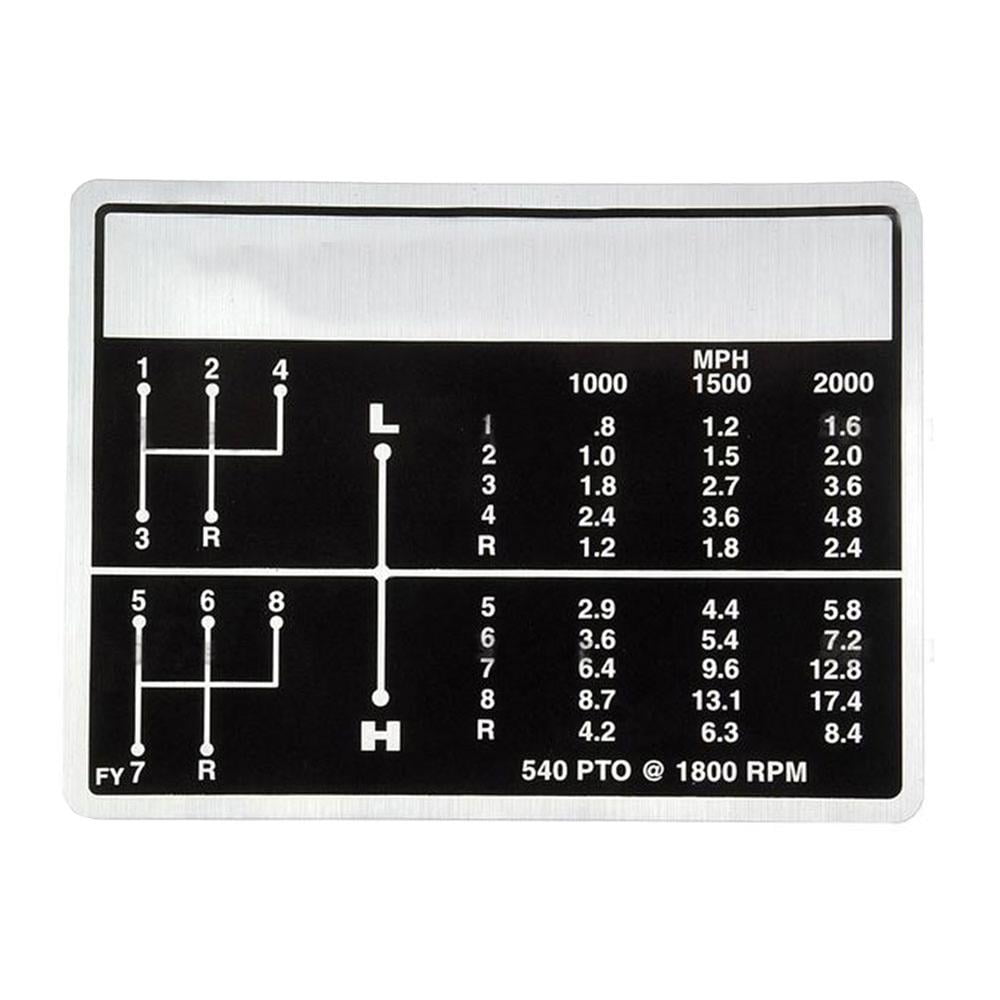 R1512 - Fits Ford Tractor Shift Pattern Decal for 2000 and 3000 ...