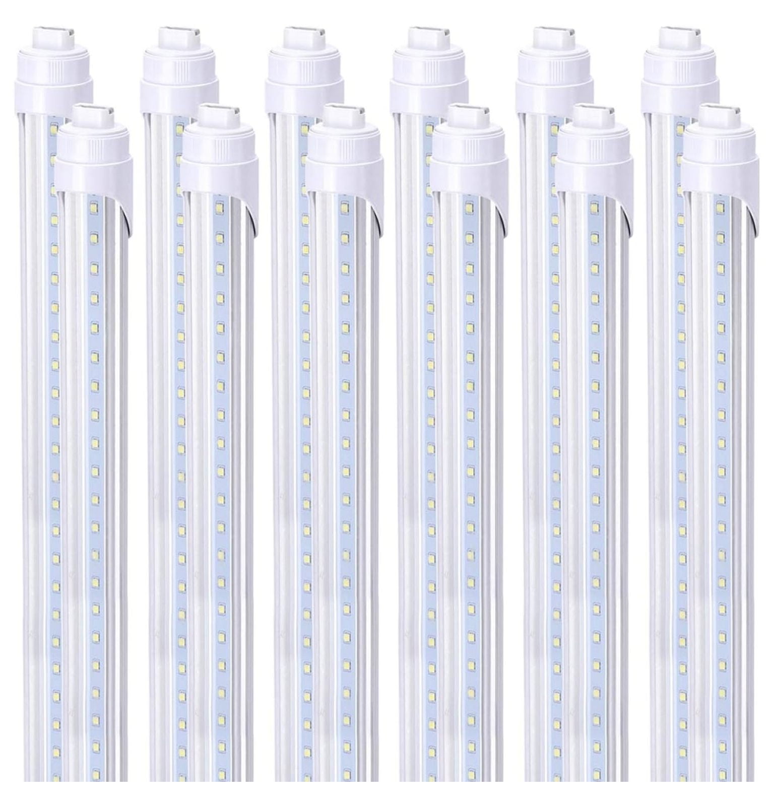 R17D/HO 8FT LED Light Bulb, 2 Pin, LED Tubes 45W (110w Equivalent), Rotate, 6000K Cool White ...