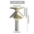 R18/30/50 1/2 InchRouter Bits Seamless Golden Router Bending Router 1/2 ...