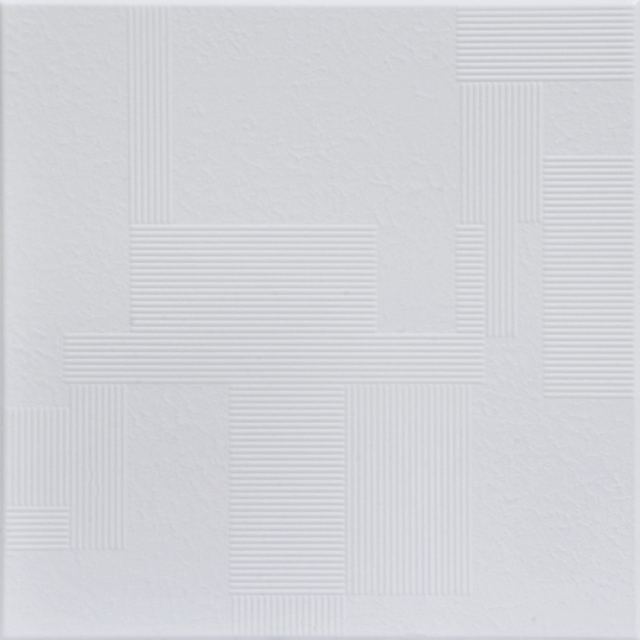 R187 - Vectors Foam Glue-up Ceiling Tile in Ultra Pure White - Satin ...