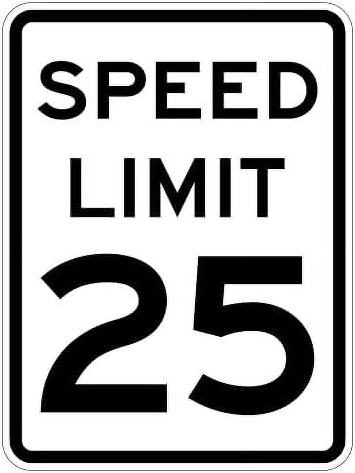R2-1 25-MPH SPEED LIMIT Signs - 18x24- High Intensity Prismatic ...