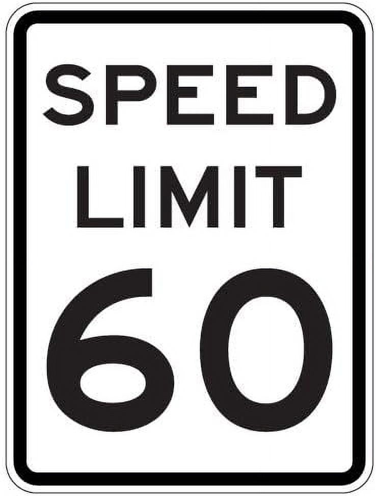 R2-1 60-MPH Speed Limit Sign - 18x24-3M High Intensity Prismatic ...