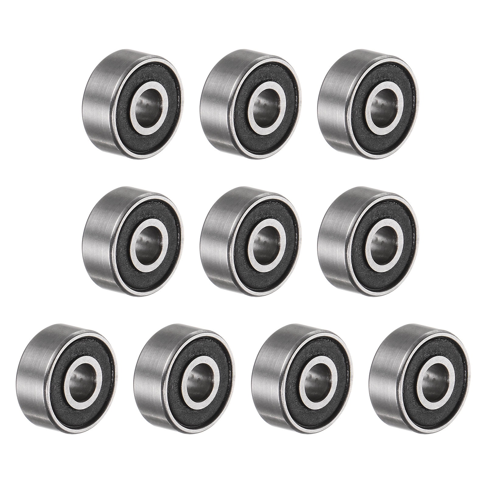 R2-2RS Deep Groove Ball Bearing, 1/8" x 3/8" x 5/32" Chrome Steel Z2 ...