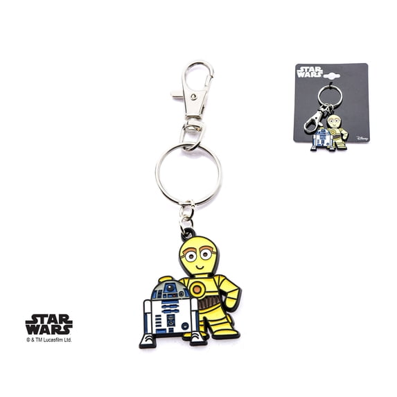 R2-D2 and C-3PO Stainless Steel Key Chain - Walmart.com
