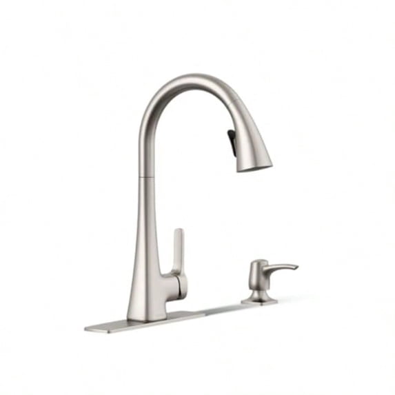 R22867-SD-VS Maxton Pull-Down Kitchen Faucet with Soap Dispenser/Lotion ...