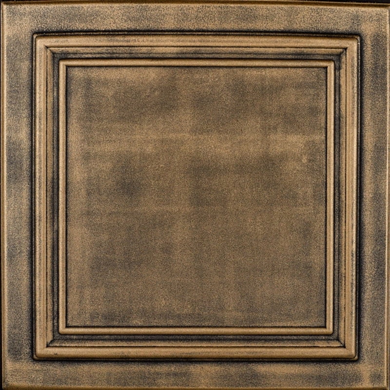 R24-Line Art Foam Glue-up Ceiling Tile in Antique Brass (129.6 Sq.ft ...