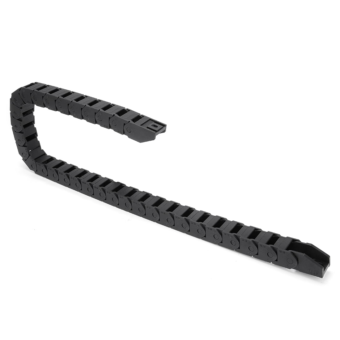 R28 15mm x 15mm Black Plastic Cable Drag Chain Wire Carrier 1M Length ...