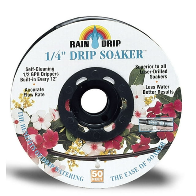 R280DT BLK 1/4 in X 50' Black Drip-A-Long With Fittings - Walmart.com