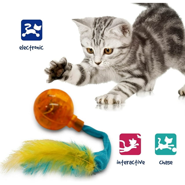 R2P Pet Categories Zany Cat Pouncing Action & Electronic Wiggling Cat ...
