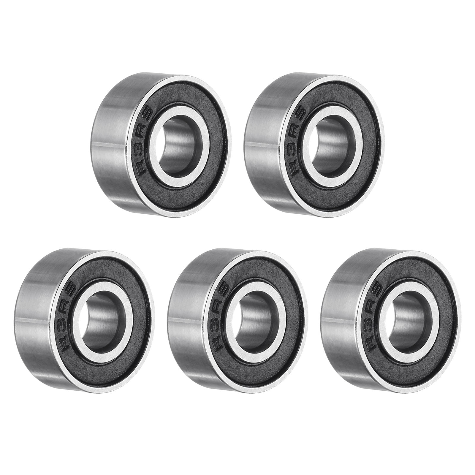 R3-2RS Deep Groove Ball Bearing, 3/16" x 1/2" x 10/51" Chrome Steel Z2 ...
