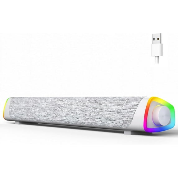 R30 Plus Bluetooth Computer Speakers for PC Desktop, 6 Modes LED Lights ...