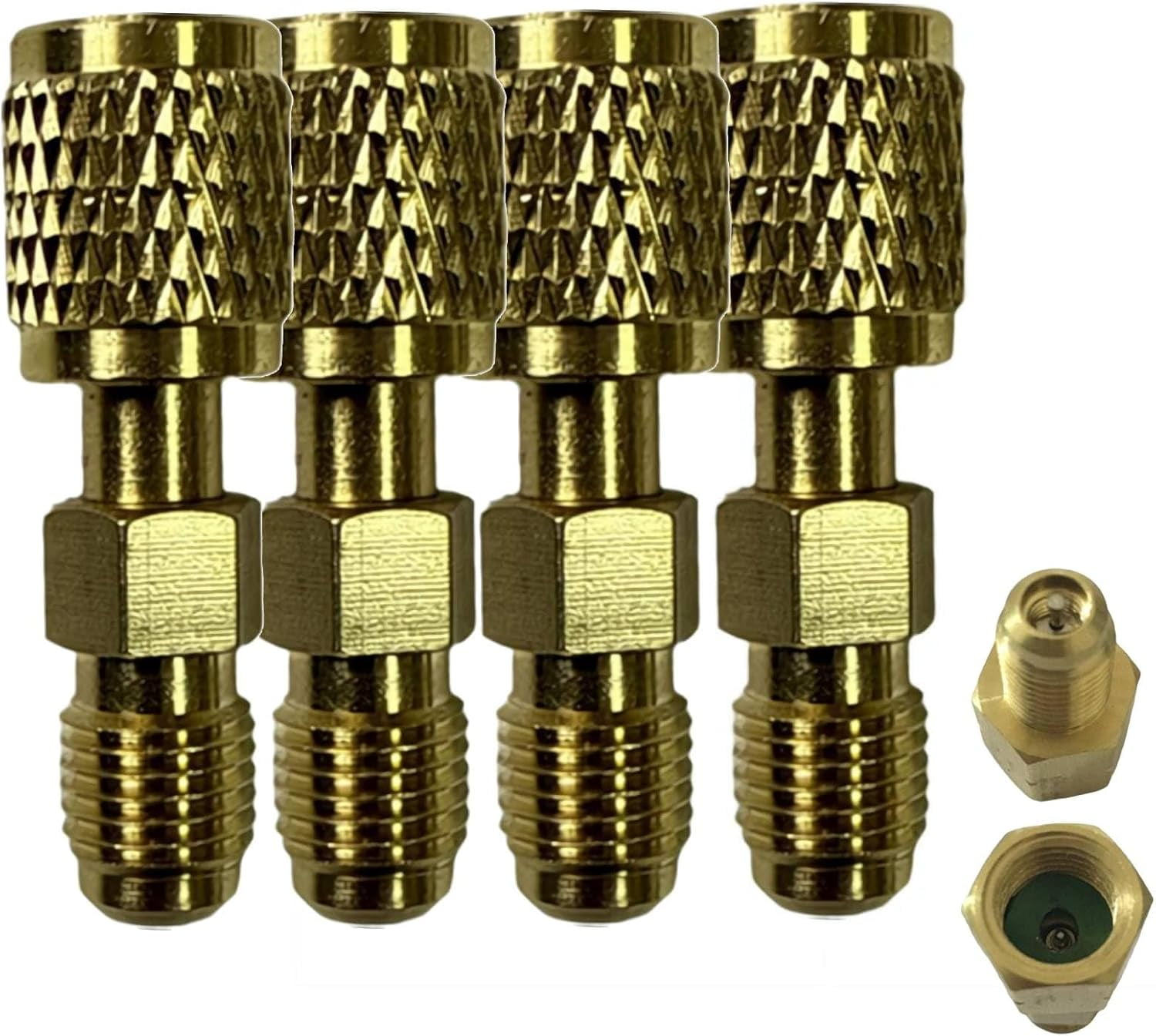 R32 R454B Brass Adapter,1/4" Female to 1/4" Male Reverse Thread Adapter ...