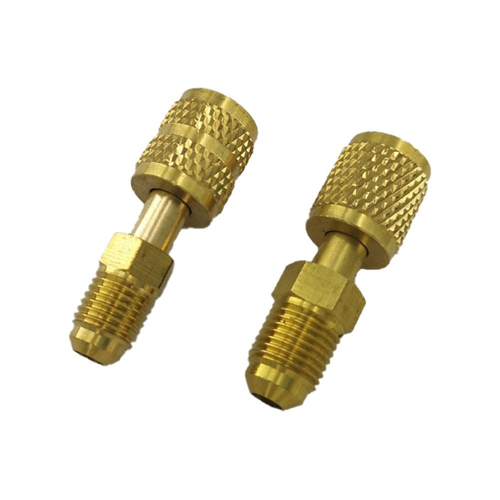 R32 R454B Refrigerant Brass Adapter, 1/4" Female to 1/4" Male Reverse ...