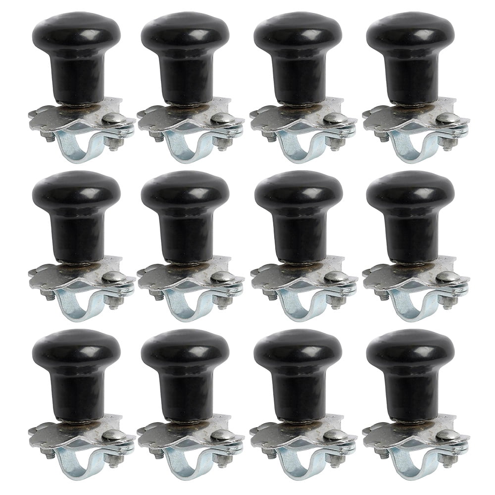 R3276 Universal Pack of 12 Black Steering Wheel Spinners w/ Plastic ...