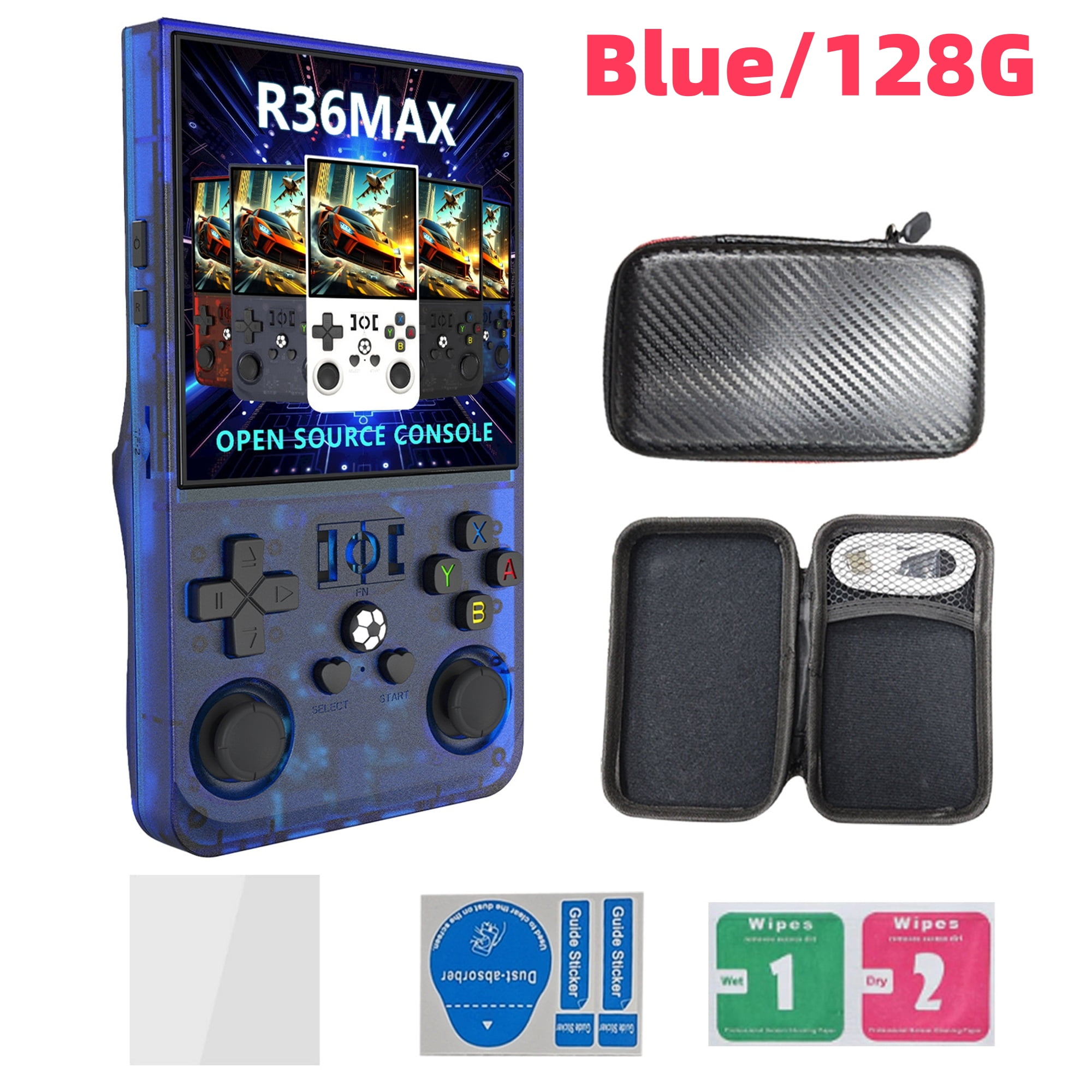 R36MAX open source handheld game console, 4.0-inch 3D large screen, GBA ...