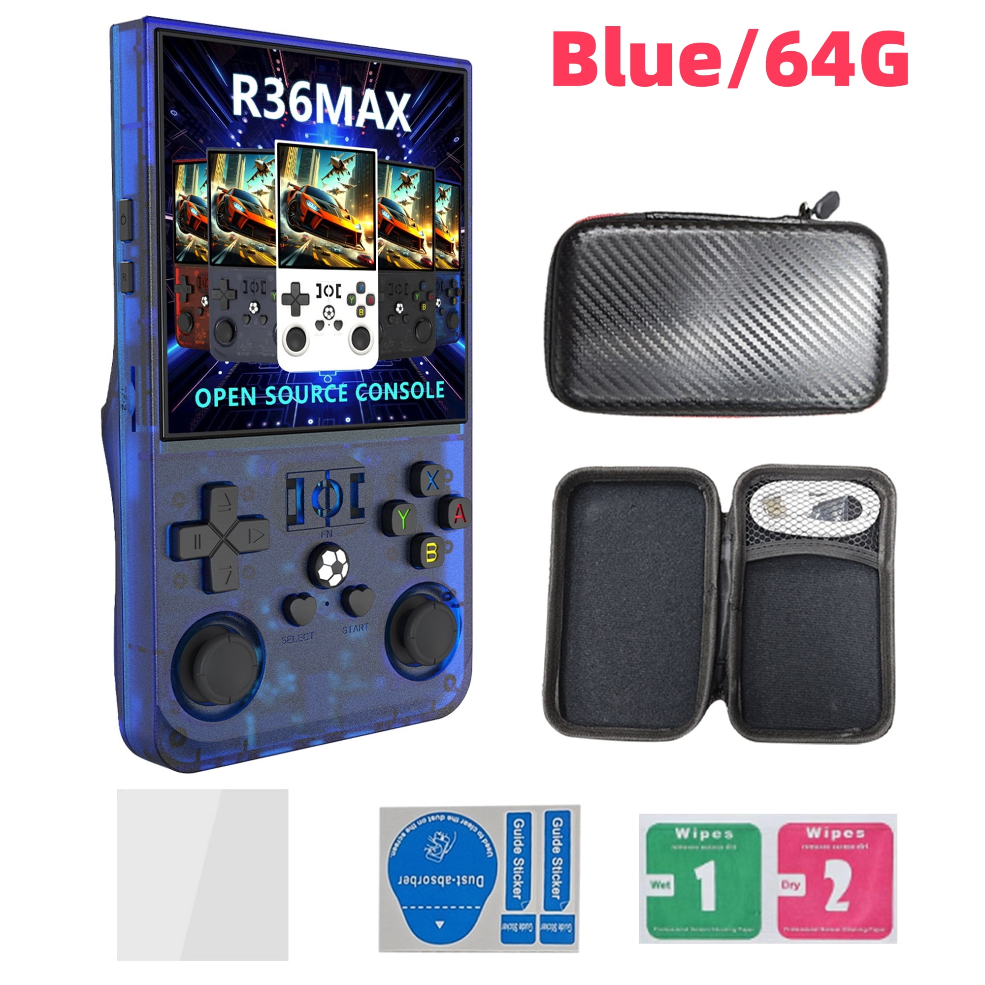 R36MAX open source handheld game console, 4.0-inch 3D large screen, GBA ...