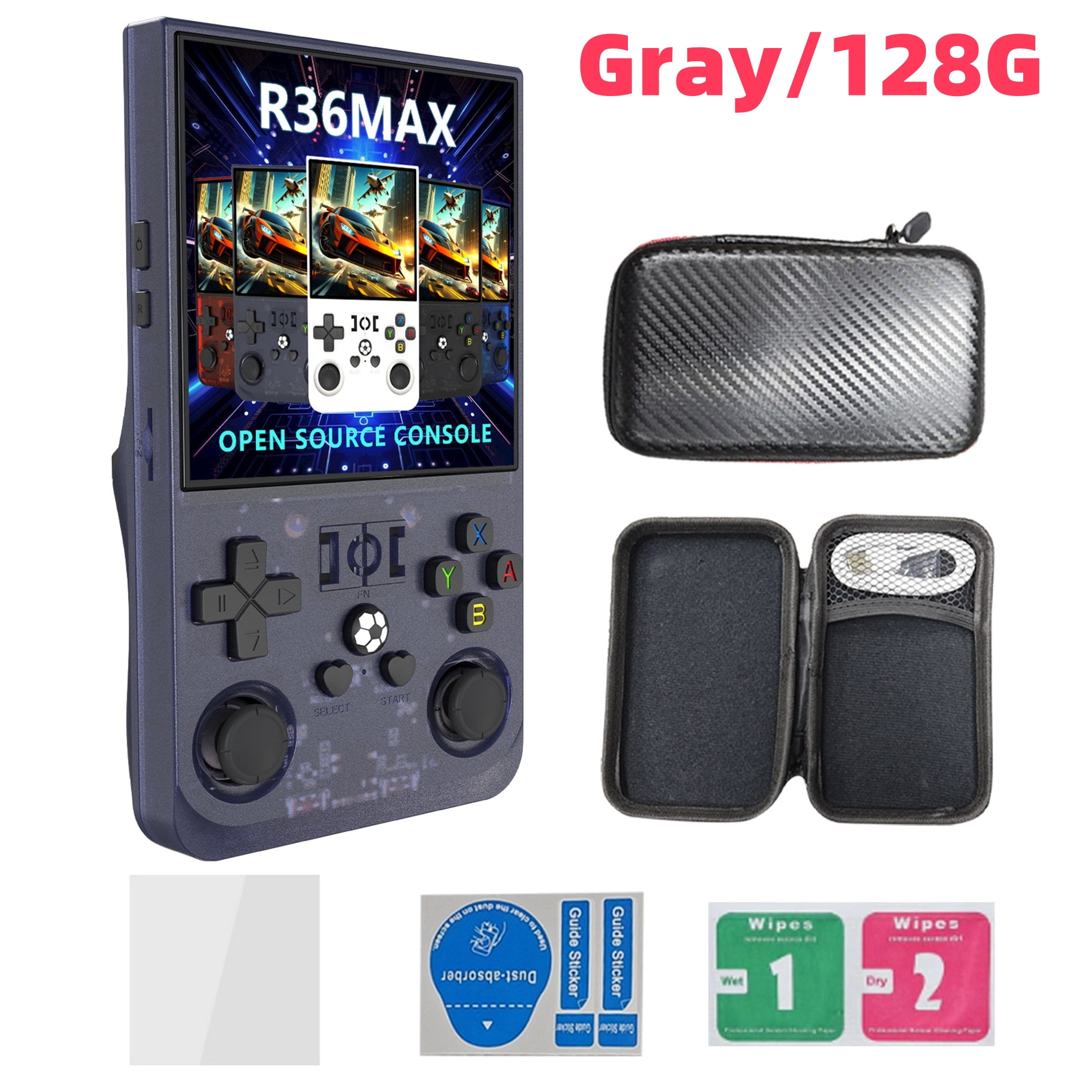 R36MAX open source handheld game console, 4.0-inch 3D large screen, GBA ...