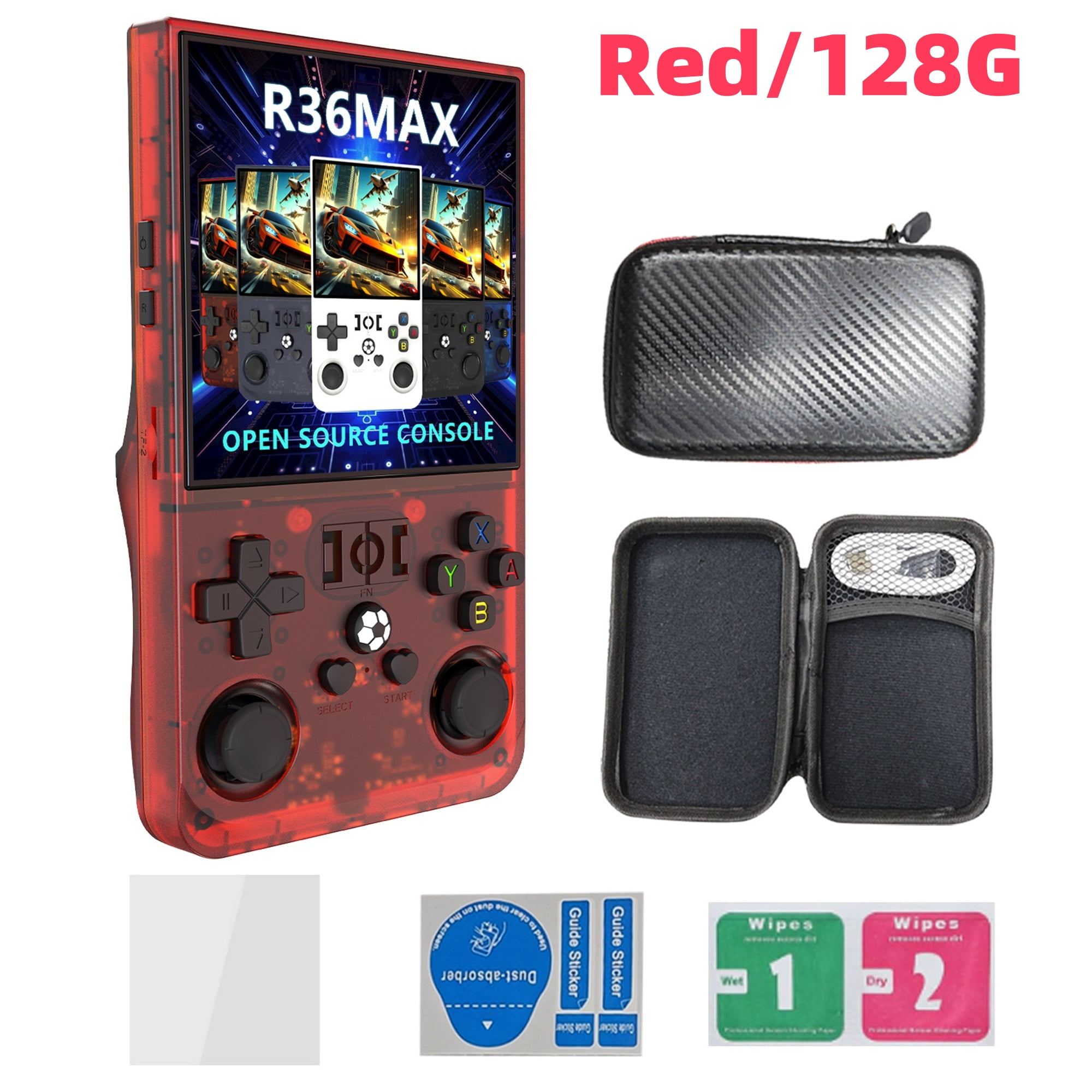 R36MAX open source handheld game console, 4.0-inch 3D large screen, GBA ...