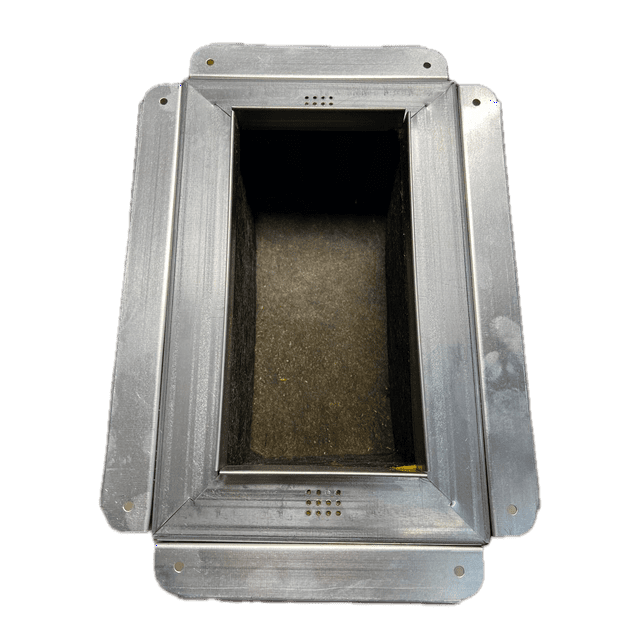 R4 Insulated Galvanized Ceiling Register Box - Connects Register Vent ...