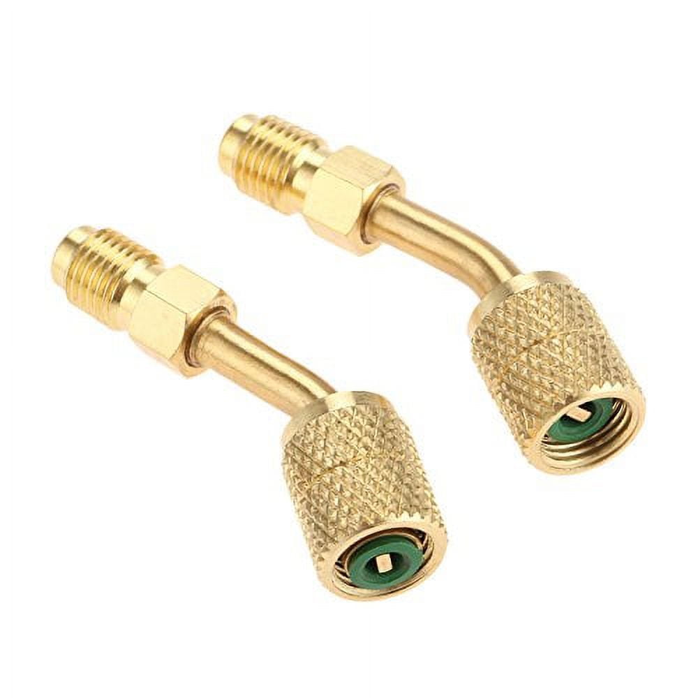 R410A Adapter 5/16" SAE Female Quick Couplers to 1/4" SAE Male Flare, 2 ...