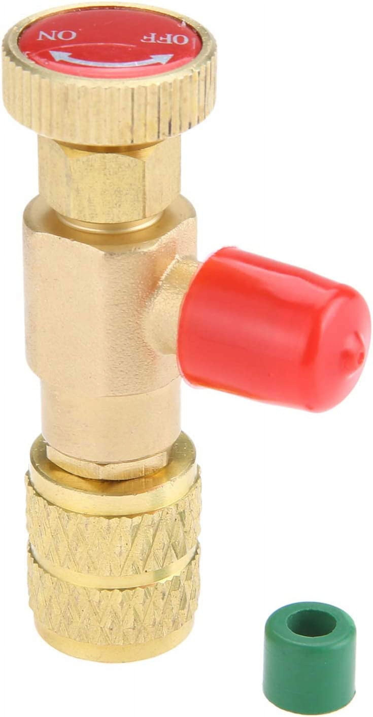 R410A Refrigerant Charging Valve, 1/4" Male to 5/16" Female Safety ...
