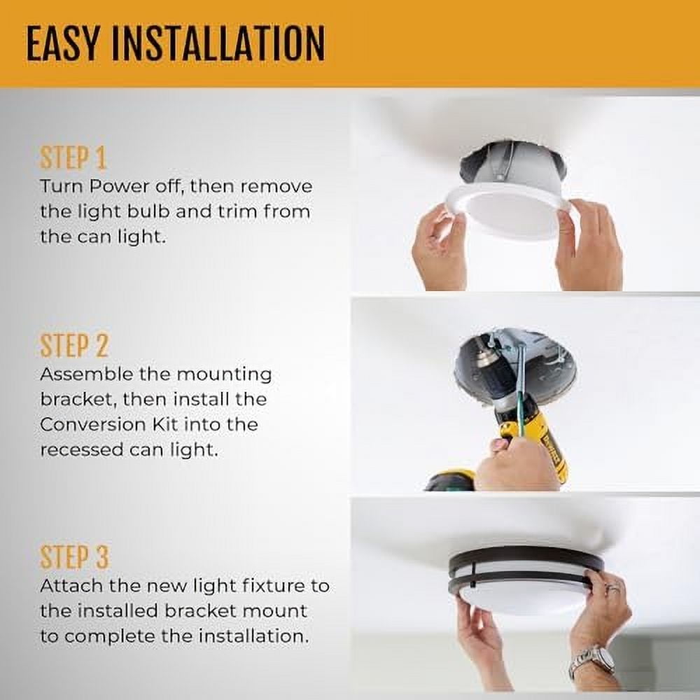 R56, Recessed Can Light Conversion Kit, for Ceiling Light Fixture ...