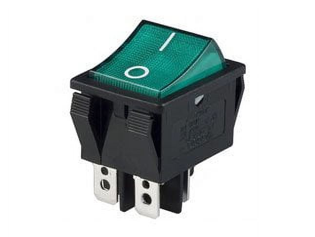 R5BBLKGRNFF3 R5 Series 20 A DPST On-Off Quick Connect Panel Mount ...