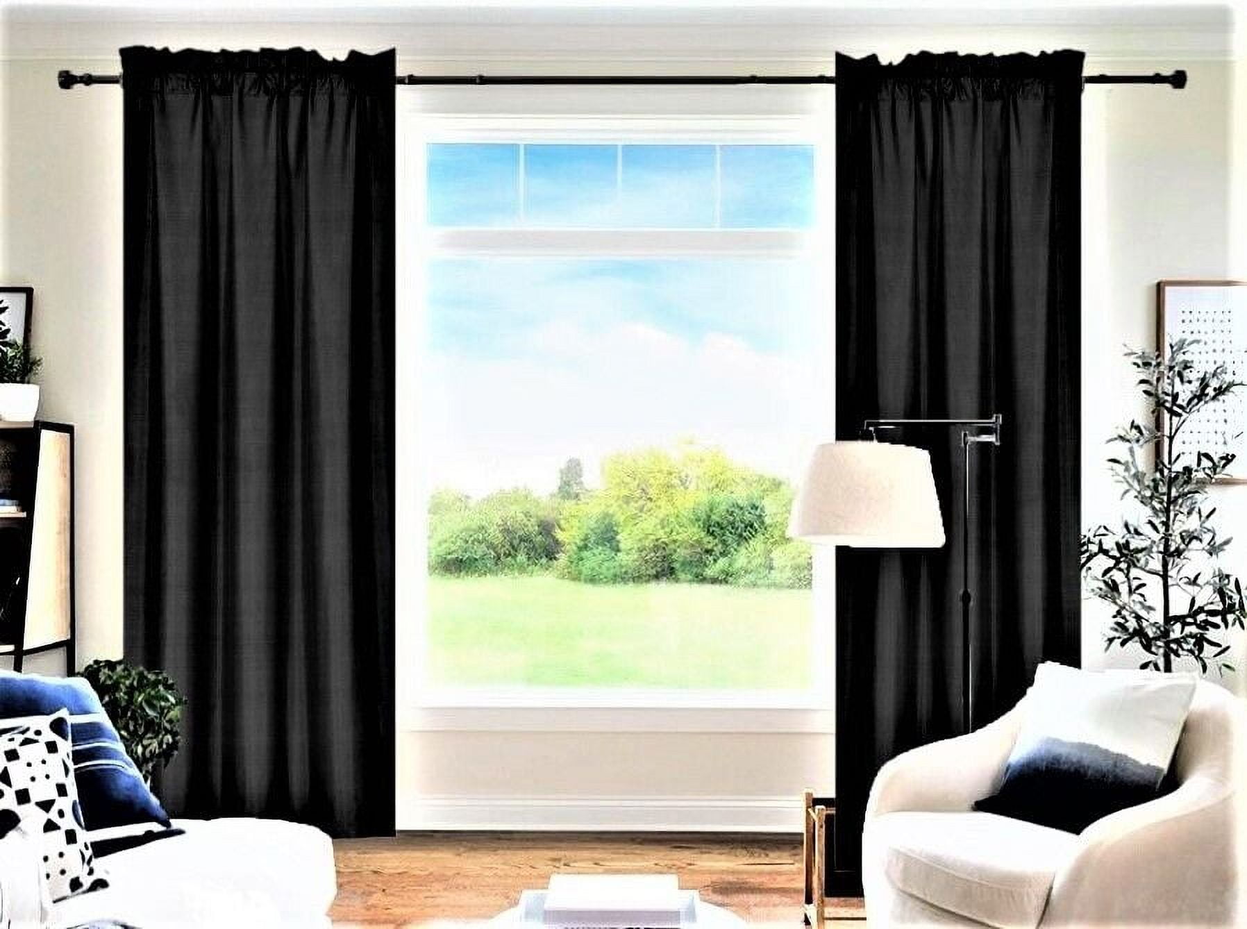 R64 1 piece solid insulated foam backing lined thermal blackout window ...