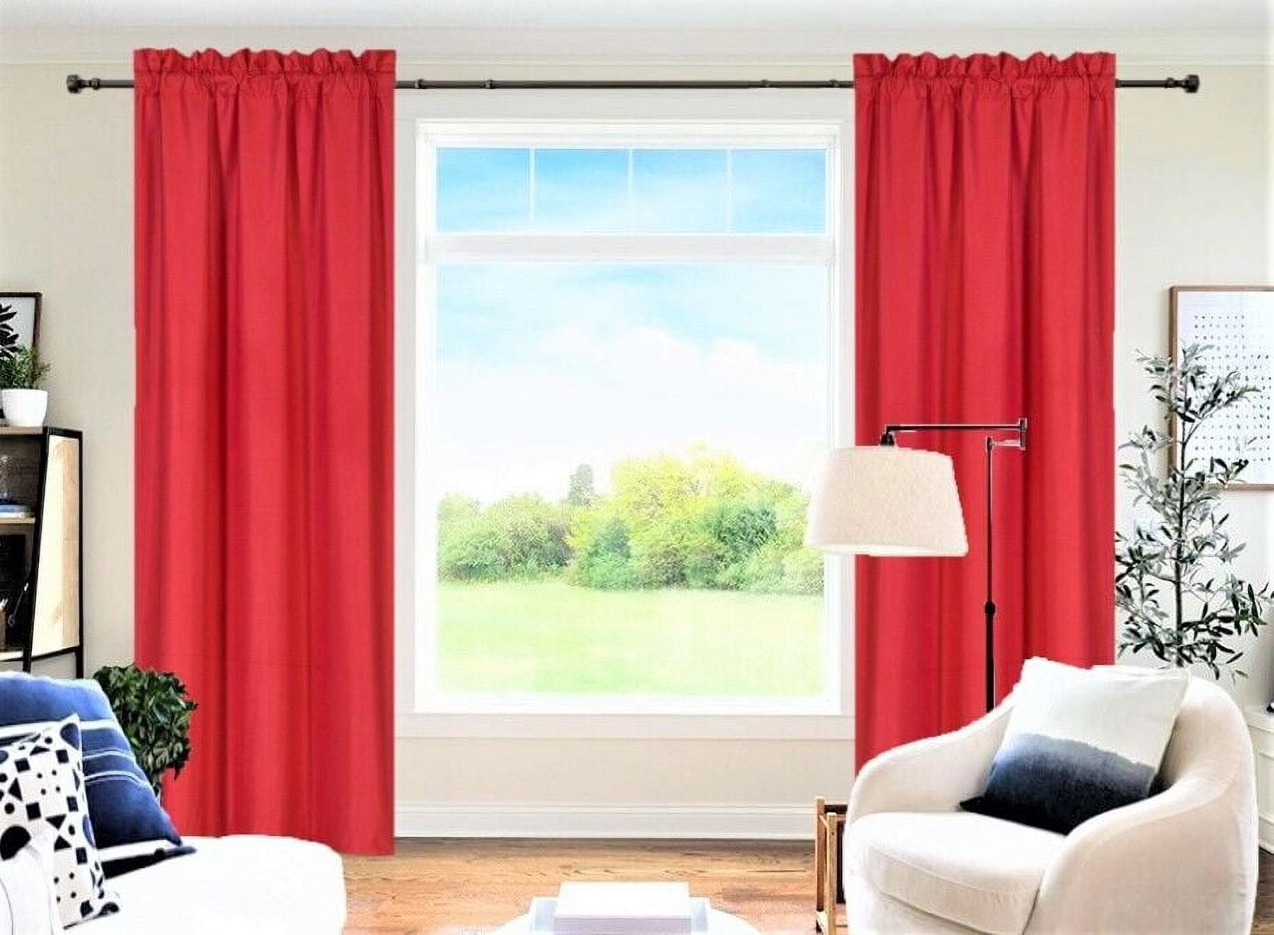 R64 1 piece solid insulated foam backing lined thermal blackout window ...