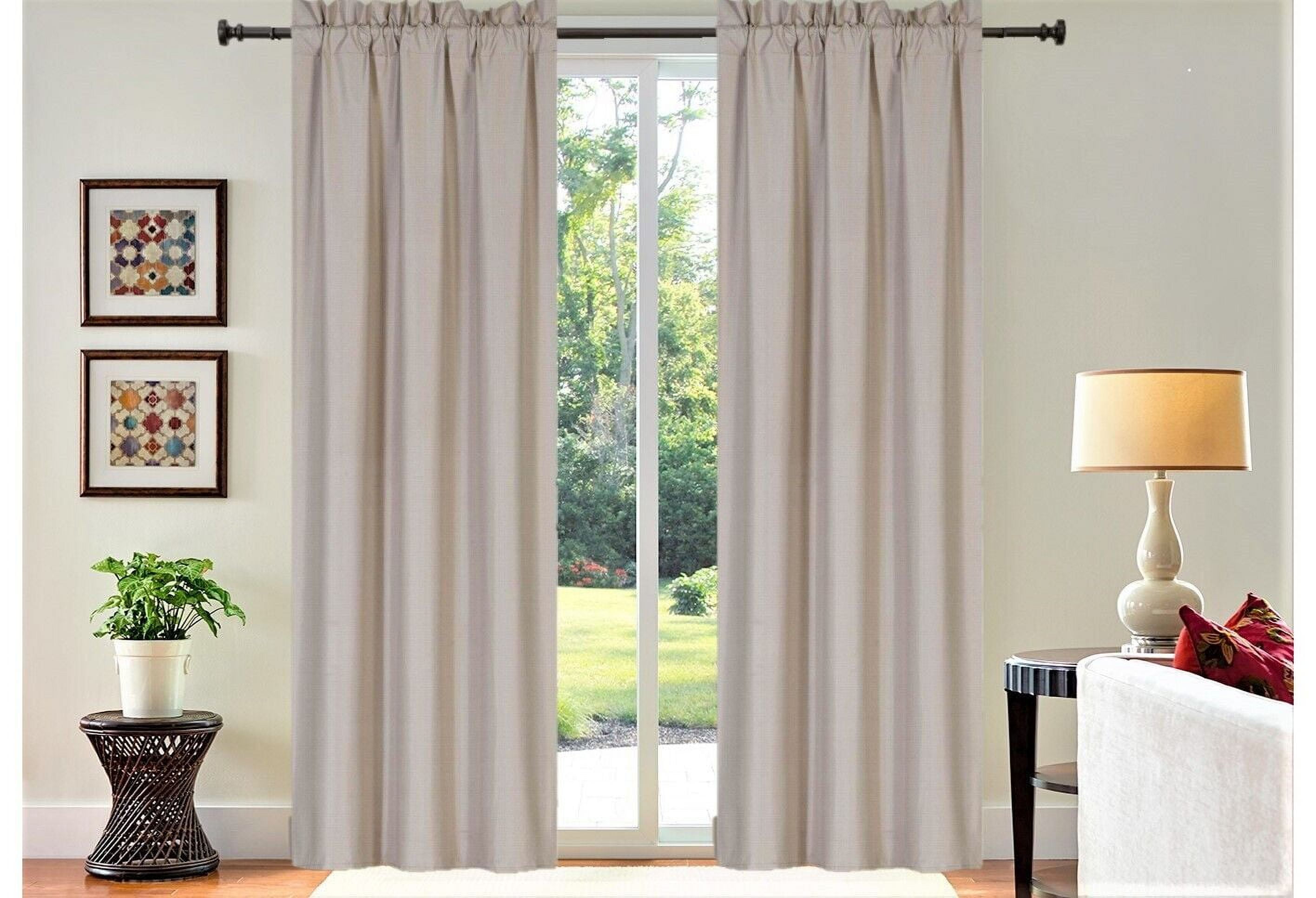 R64 2 piece solid insulated foam backing lined thermal blackout window ...