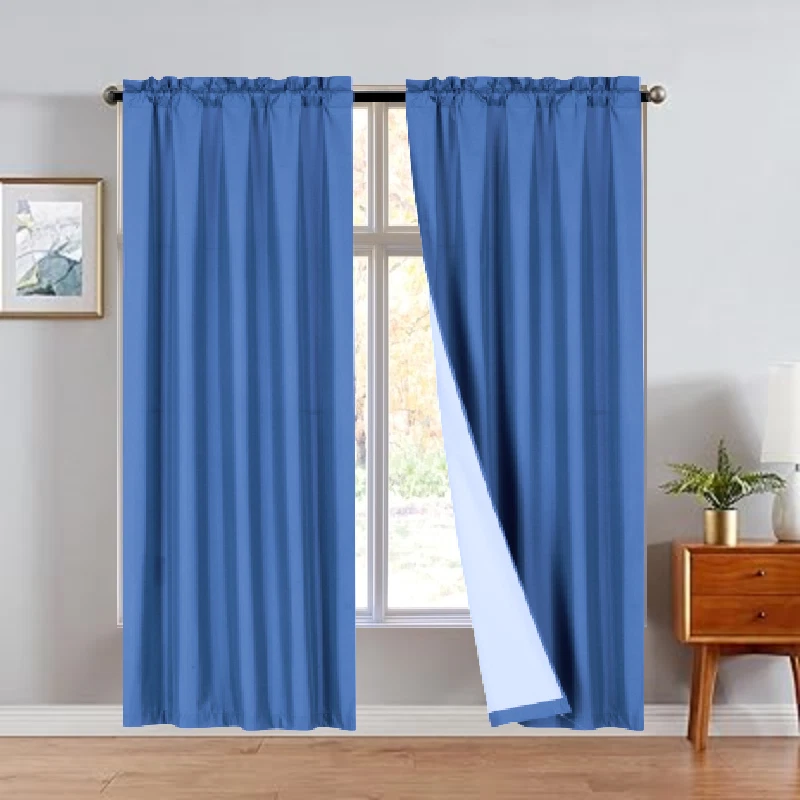 Royal Blue R64- 2pc set solid matte smooth foam backing lined light ...