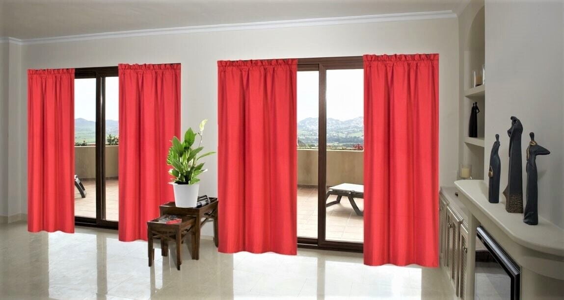 R64 2 piece solid insulated foam backing lined thermal blackout window ...