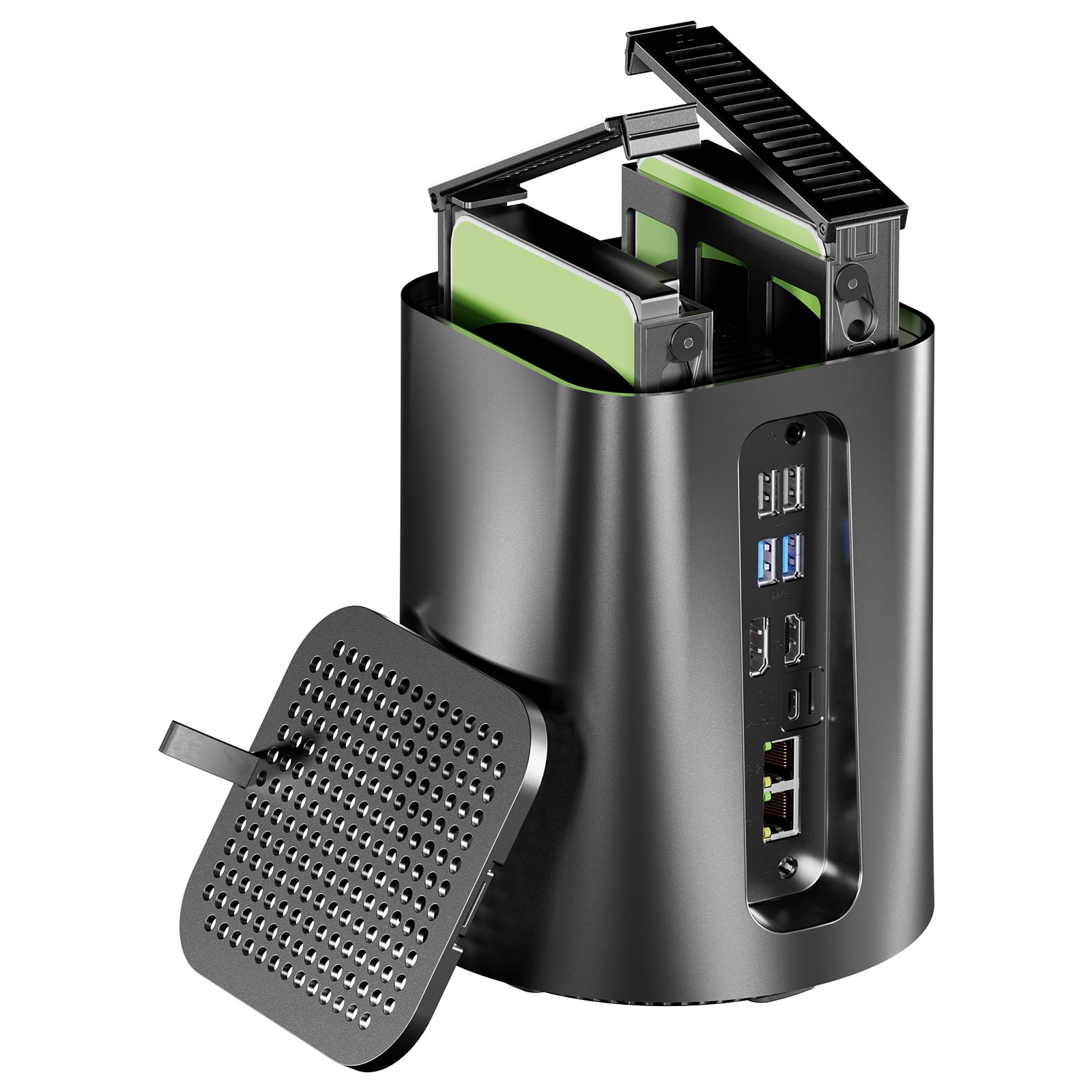 R7 Mini PC+NAS,Ryzen7 5825U,2Bay 44T HDD,0G DDR4 RAM,M.2 NVME SSD ...