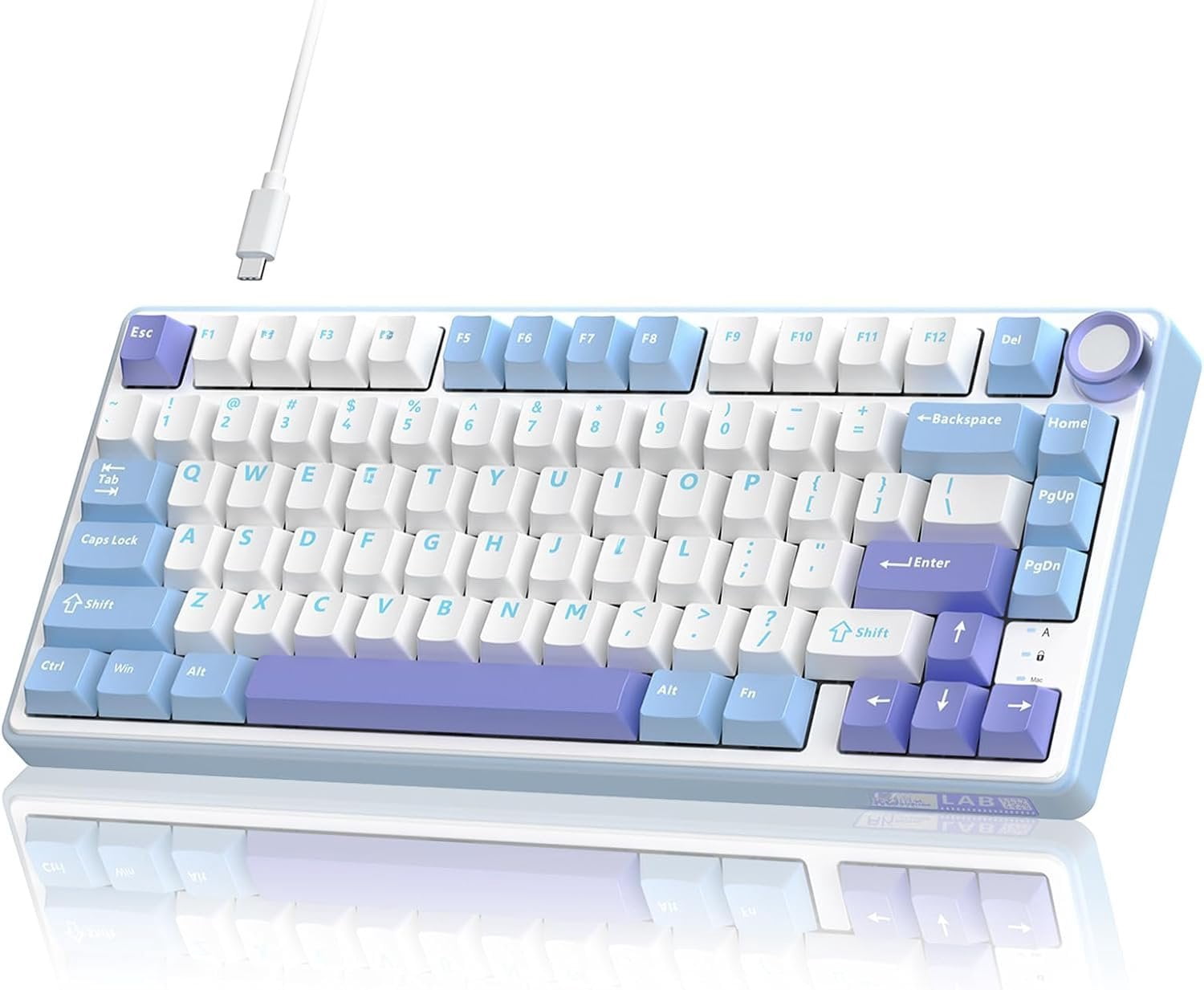 R75 Mechanical Keyboard Wired with Volume Knob, 75% Custom Gaming ...