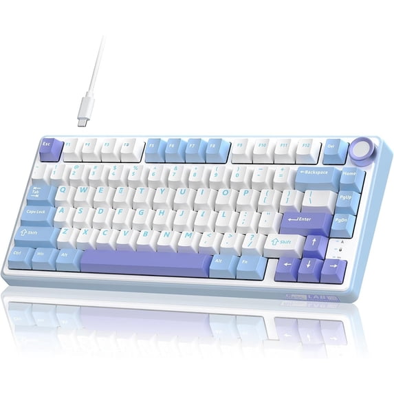 R75 Mechanical Keyboard Wired with Volume Knob, 75% Custom Gaming ...