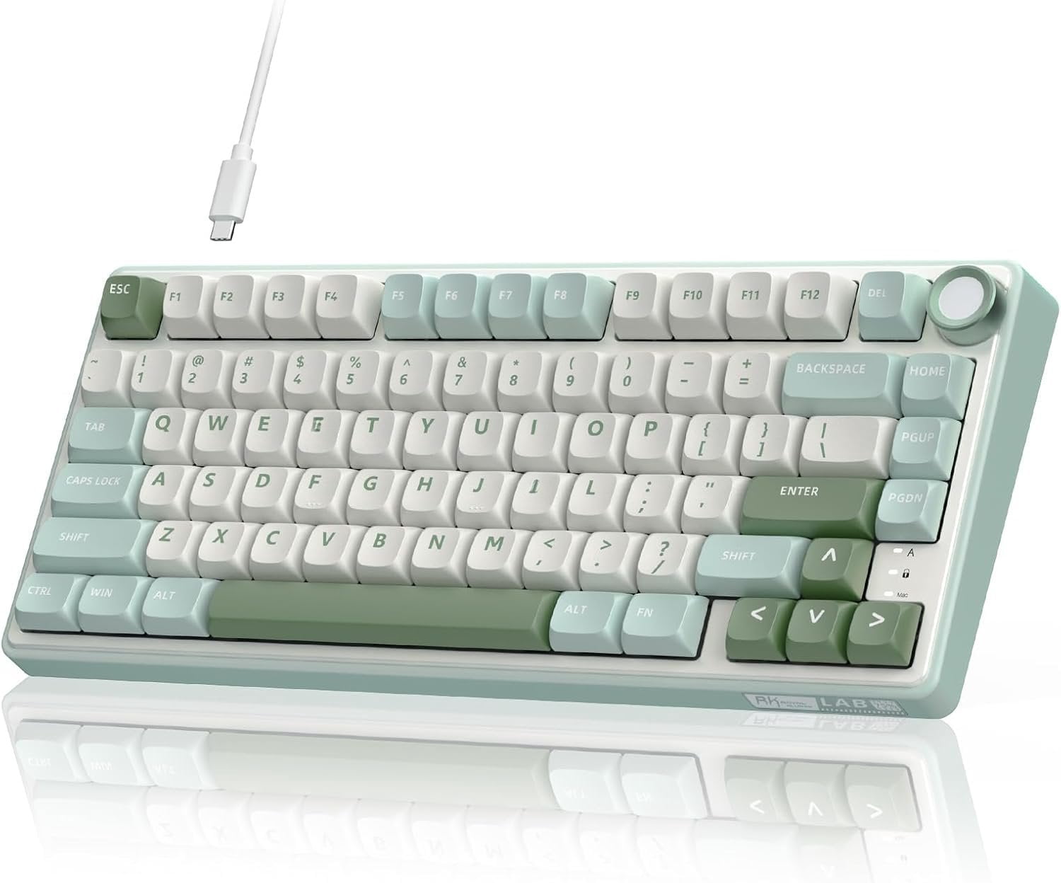 R75 Mechanical Keyboard Wired with Volume Knob, 75% Keyboard Gasket Mounted, Hot Swappable ...