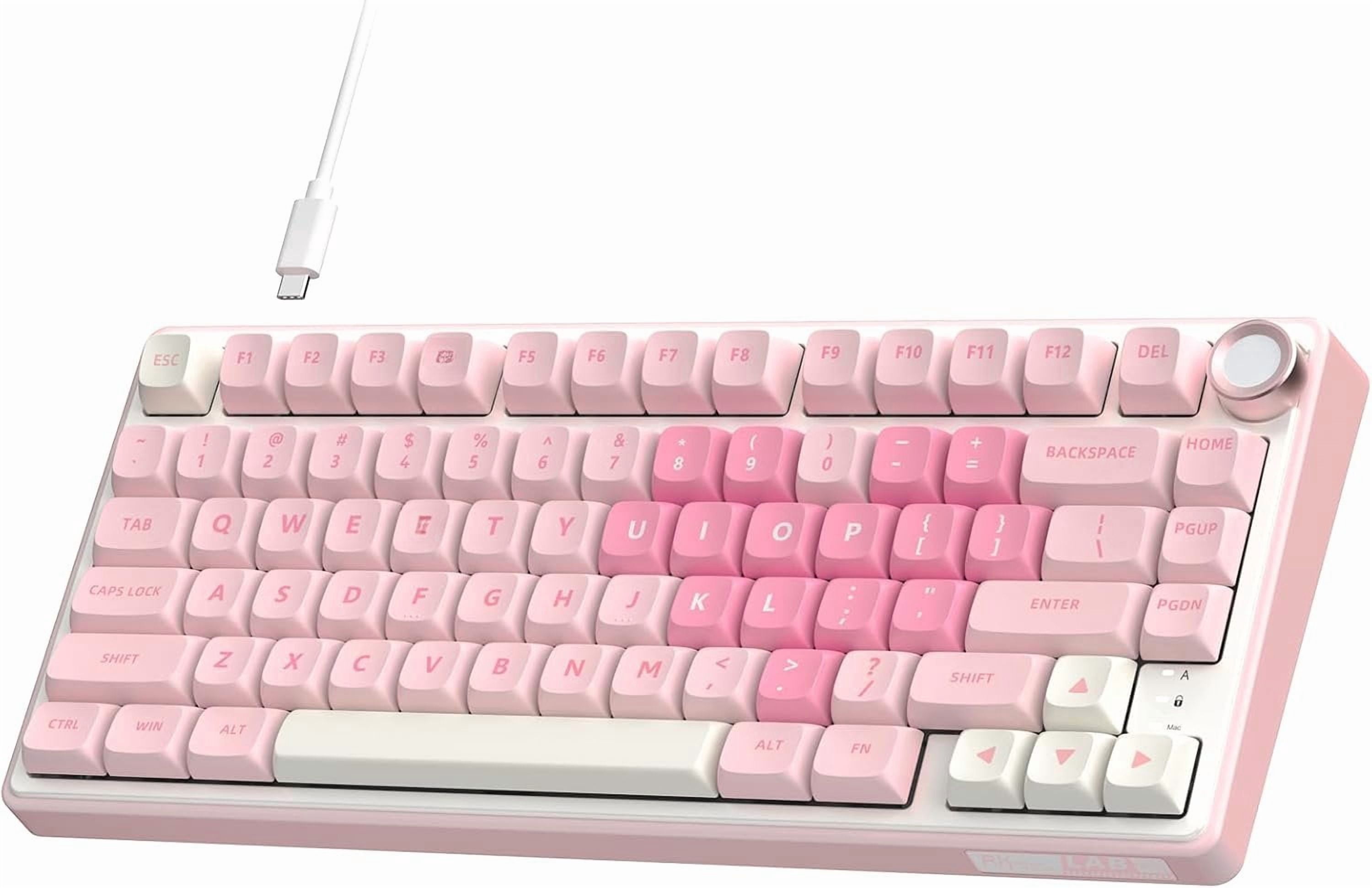 R75 Mechanical Keyboard Wired with Volume Knob, 75% Keyboard Gasket ...