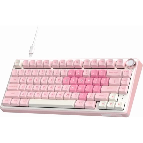 R75 Mechanical Keyboard Wired with Volume Knob, 75% Keyboard Gasket ...