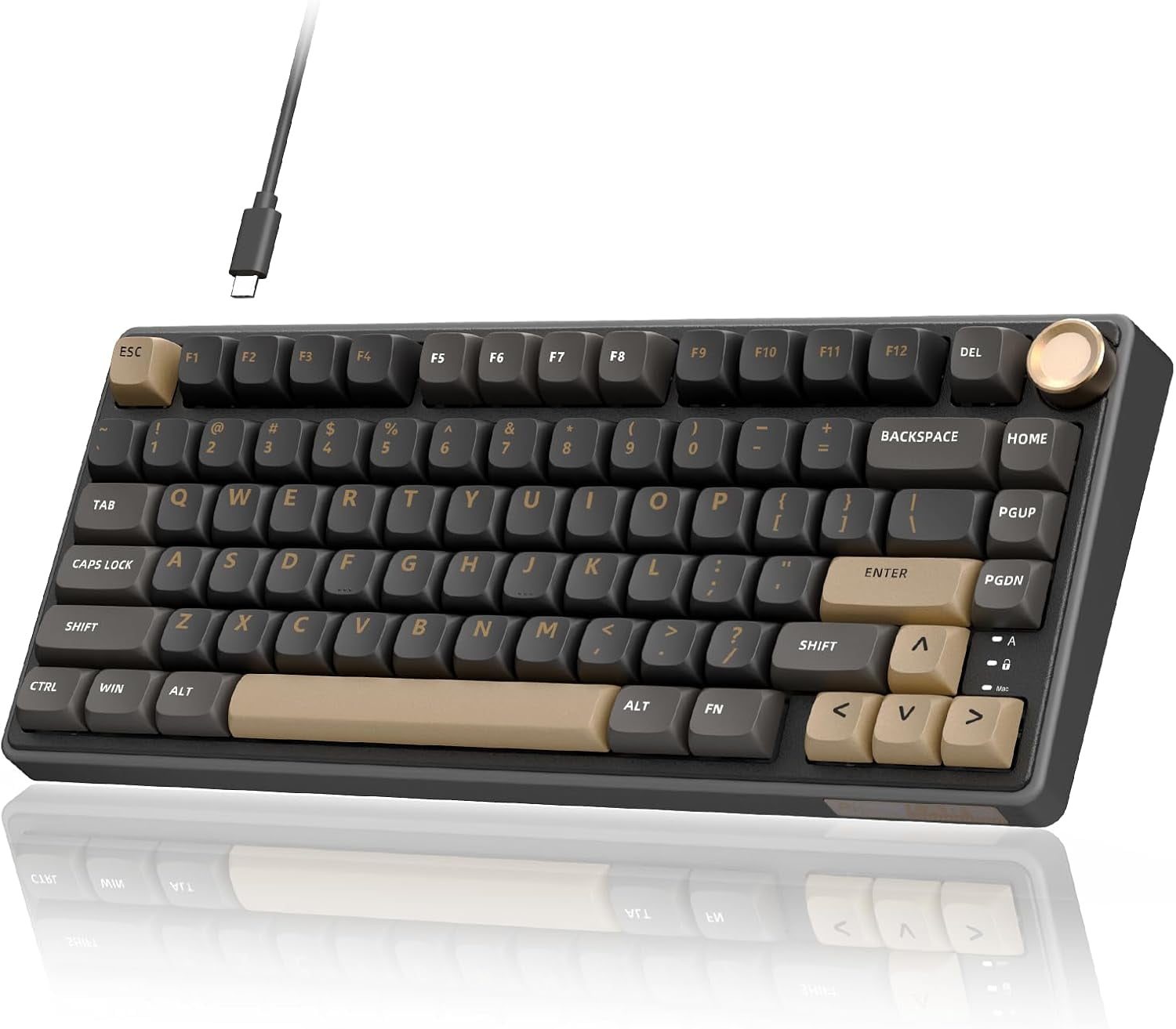 R75 Wired Gaming Keyboard with Volume Knob, 75% Mechanical Custom ...