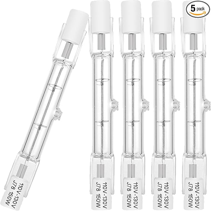 R7S Halogen 78mm 150W 120V Dimmable Tungsten J78 T3 J Type Light Bulbs ...
